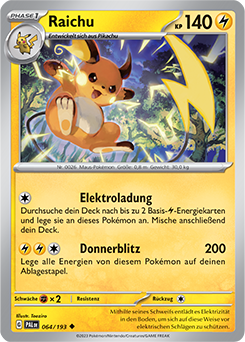 Raichu | Entwicklungen in Paldea | Sammelkarten-Datenbank | Pokemon.de