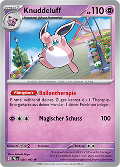 Knuddeluff | Entwicklungen in Paldea | Sammelkarten-Datenbank | Pokemon.de