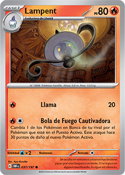 Lampent | Llamas Obsidianas | Base de datos de cartas de JCC | Pokemon.es