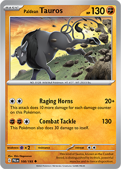Paldean Tauros | Paldea Evolved | TCG Card Database | Pokemon.com