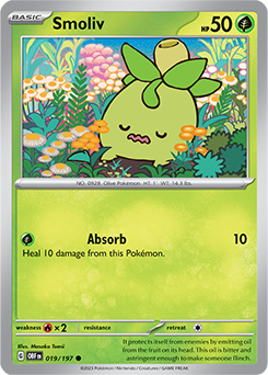 Smoliv | Obsidian Flames | TCG Card Database | Pokemon.com
