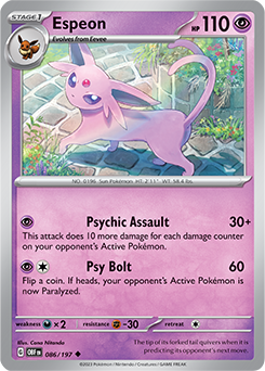 Espeon | Obsidian Flames | TCG Card Database | Pokemon.com