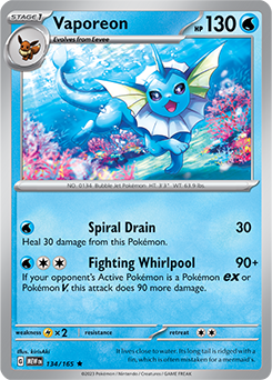 Vaporeon | 151 | TCG Card Database | Pokemon.com