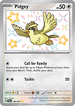 Pidgey | Paldean Fates | TCG Card Database | Pokemon.com