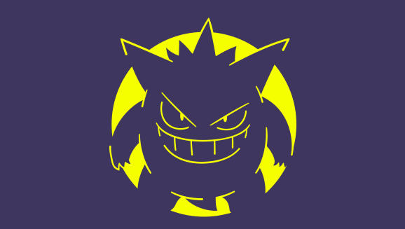 Gengar Pumpkin Stencil