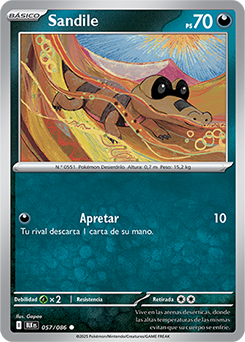 Sandile | Fulgor Negro | Base de datos de cartas de JCC