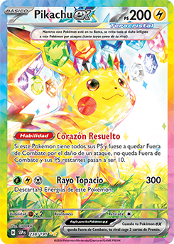 Pikachu ex | Chispas Fulgurantes | Base de datos de cartas de JCC