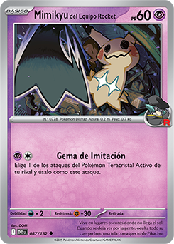 Mimikyu del Equipo Rocket | Rivales Predestinados | Base de datos de ...