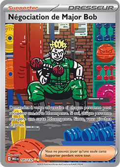 Négociation de Major Bob | Méga-Évolution | Encyclopédie des cartes du JCC