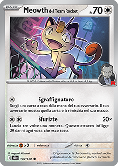 Meowth del Team Rocket | Rivali Predestinati | Archivio delle carte GCC
