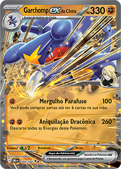Garchomp ex da Cíntia | Rivais Predestinados | Banco de Dados de Cards do Estampas Ilustradas