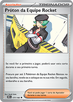 Próton da Equipe Rocket | Rivais Predestinados | Banco de Dados de Cards do Estampas Ilustradas