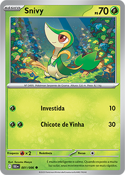 Snivy | Raio Preto | Banco de Dados de Cards do Estampas Ilustradas