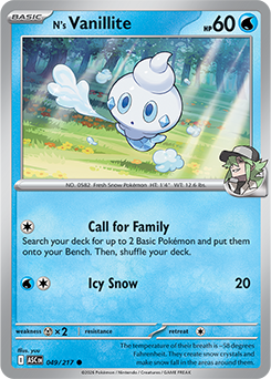 N’s Vanillite | Ascended Heroes | TCG Card Database