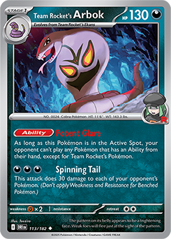 Team Rocket’s Arbok | Destined Rivals | TCG Card Database